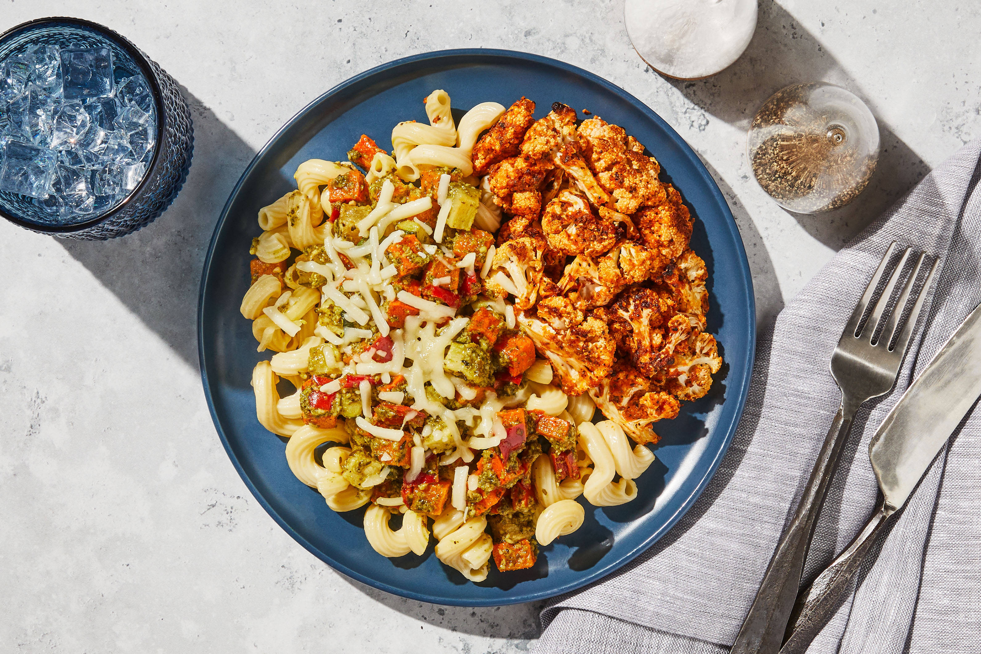 Roasted Vegetable Cavatappi with Tomato Cauliflower - Factor
