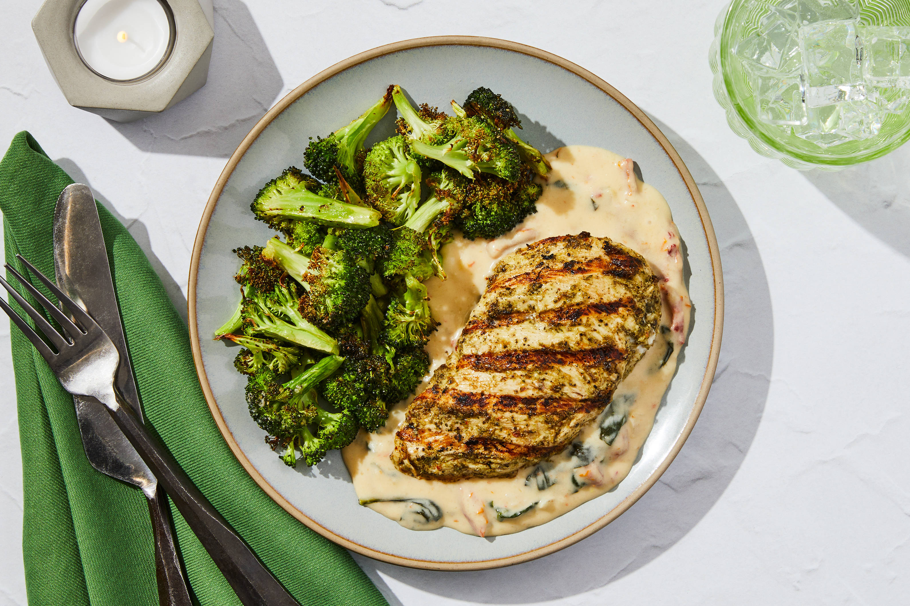Sun-Dried Tomato Chicken with Roasted Broccoli - Factor