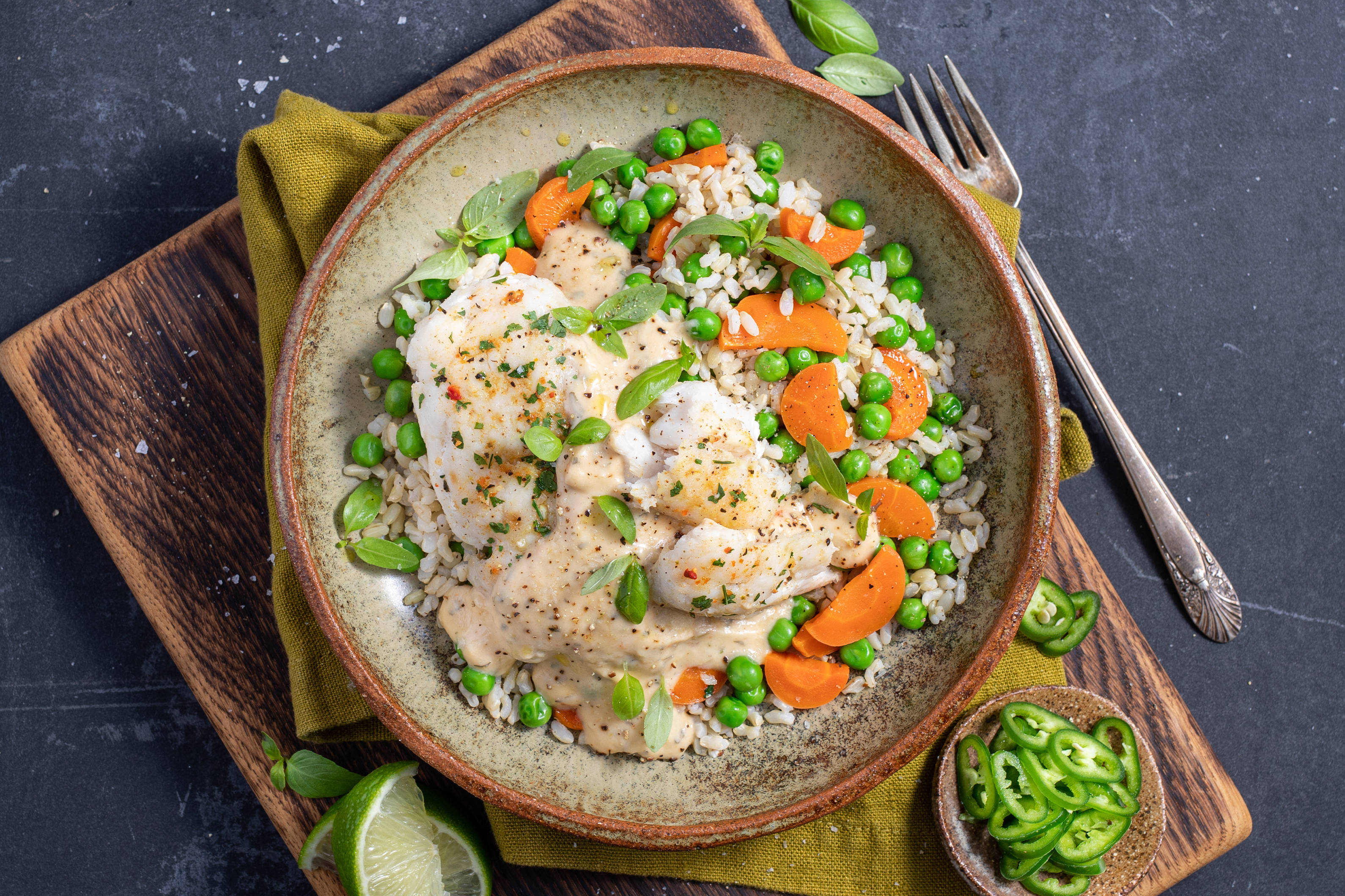 Thai Fish Curry with Brown Rice & Veg (340g) - Youfoodz