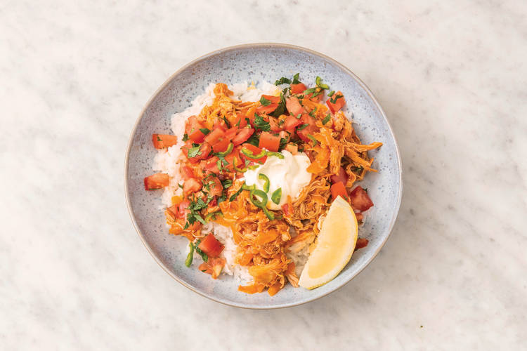 Pulled Chipotle Chicken Rice Bowl for Dinner Recipe | HelloFresh