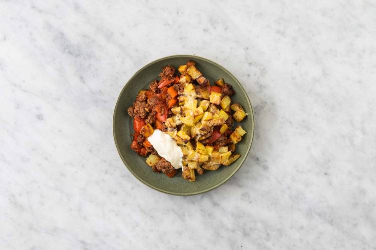 Cheesy Mexican Style Beef Hash Recipe | HelloFresh
